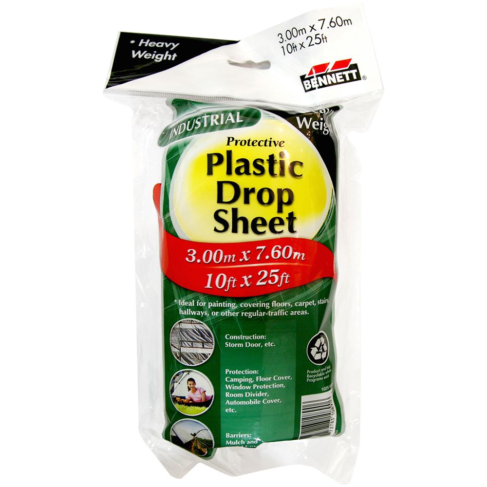 BENNETT 10x25 Heavy Weight Dropsheet Roll | The Home Depot Canada