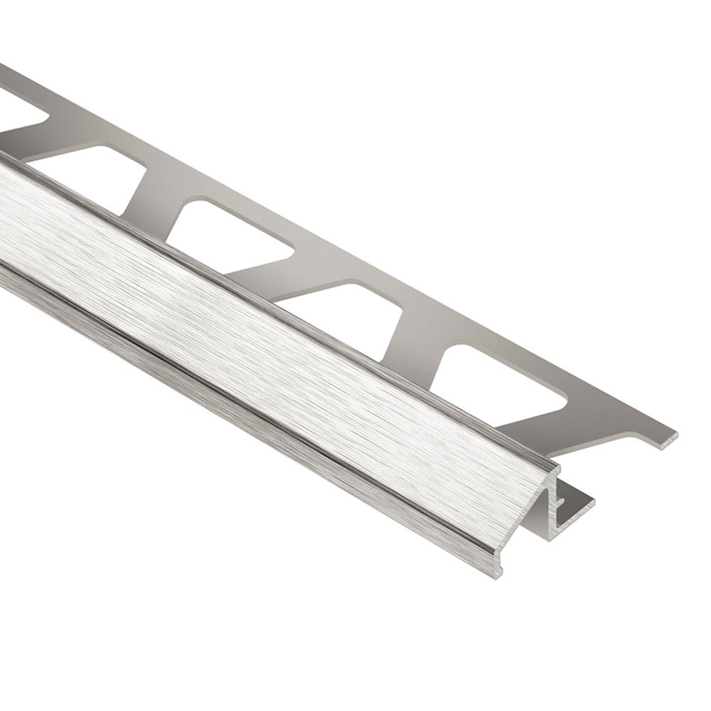 Schluter Reno-TK Brushed Nickel Anodized Aluminum 5/16 in. x 8 ft. 2-1/ ...