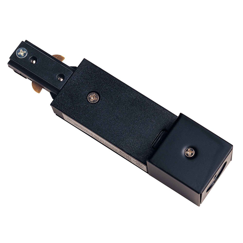 Hampton Bay Conduit Live End Cover Feed, Black Finish | The Home Depot ...