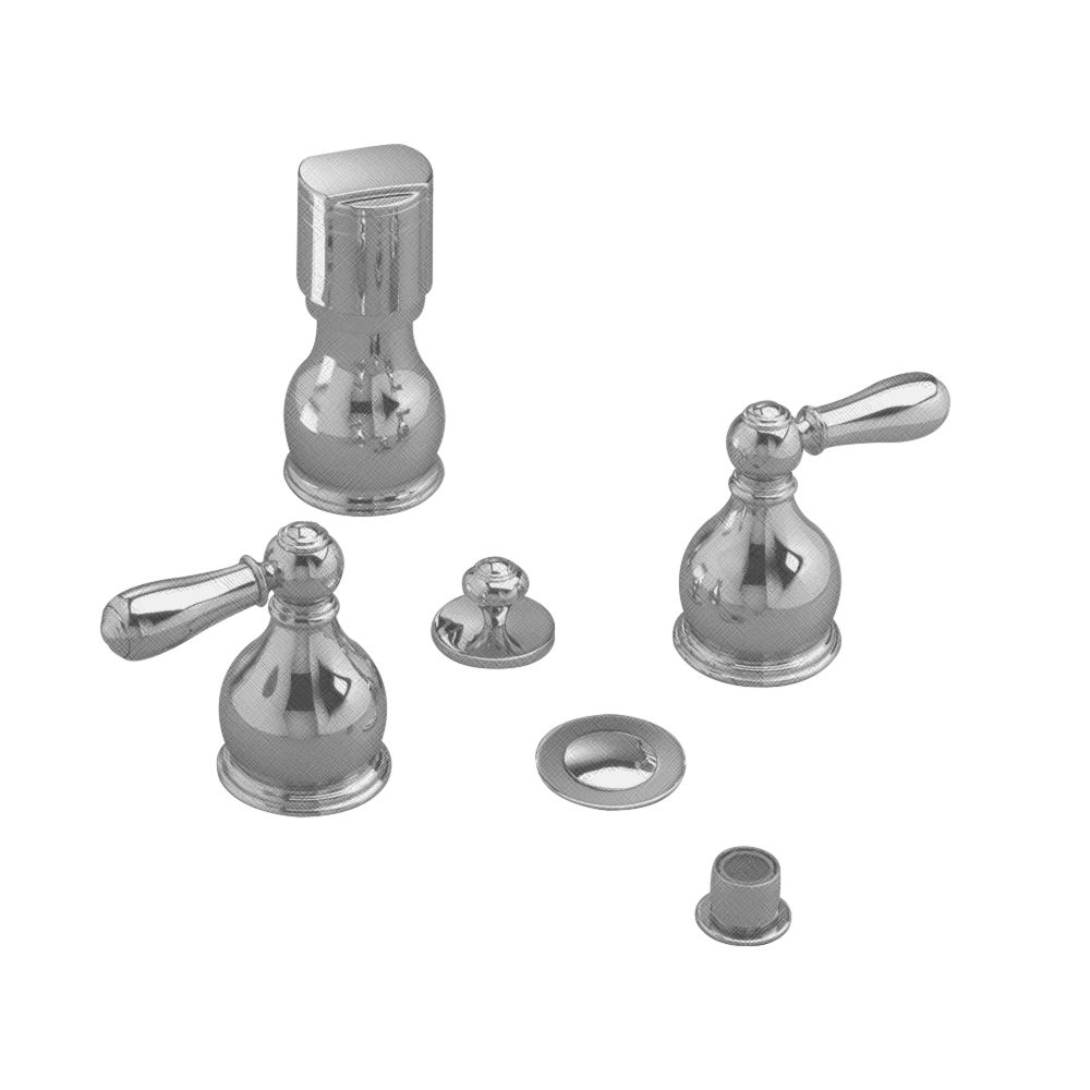 American Standard Hampton 2-Handle Fixture-Mounted Bidet Faucet with ...