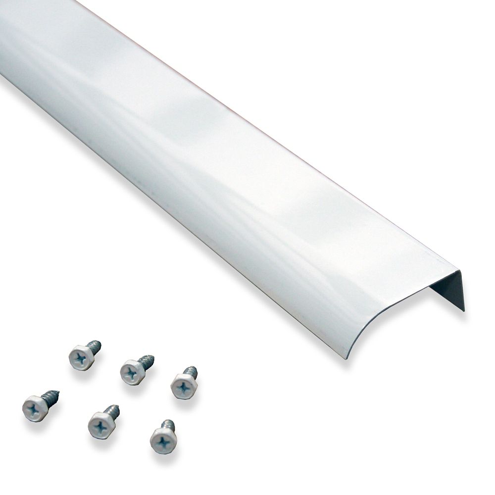 Rainhandler 2" Fascia Mounted Drip Edge Extension with Screws, White ...
