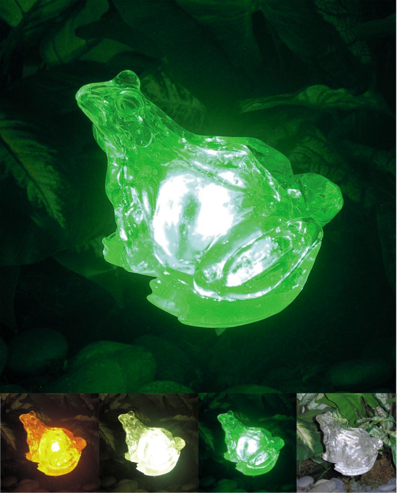 HomeBrite Solar Solar Frog with Color Change Feature | The Home Depot ...