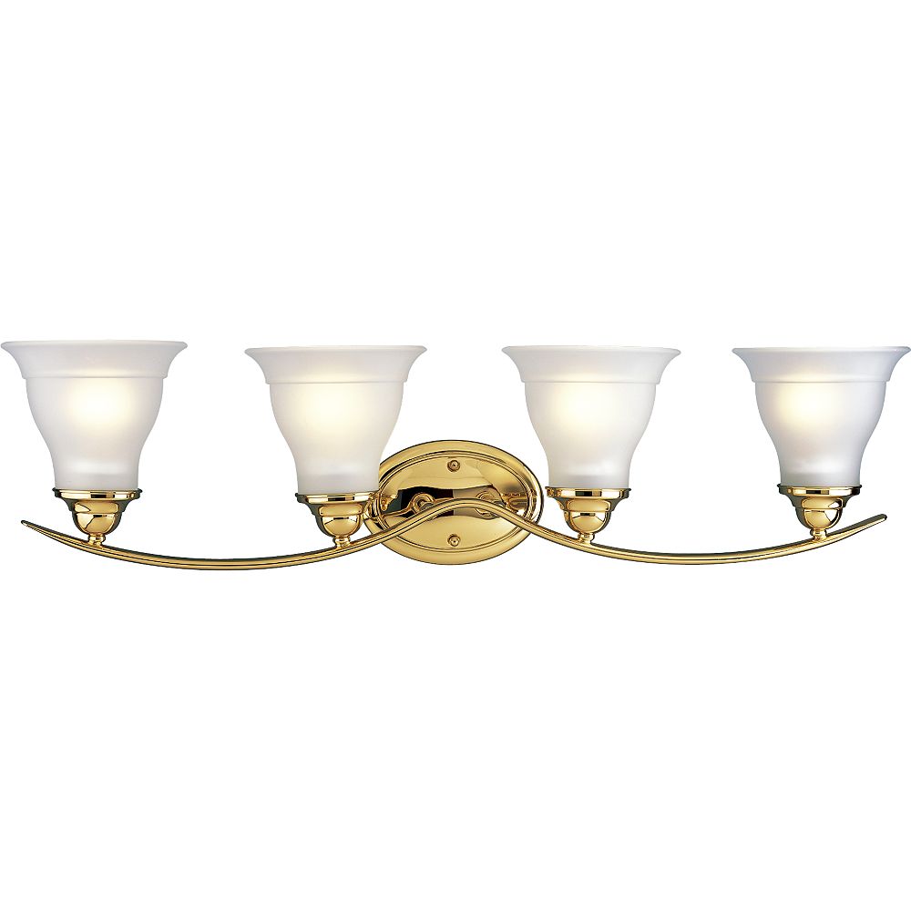 Progress Lighting Trinity Collection Polished Brass 4-light Wall ...