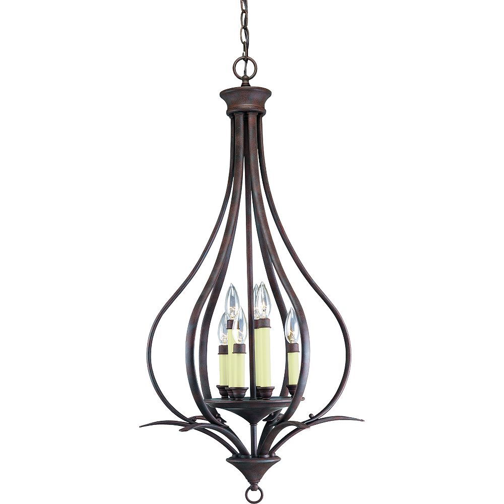 Progress Lighting Trinity Collection Cobblestone 6-light Chandelier ...