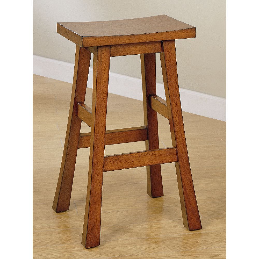 Worldwide Homefurnishings Inc. Tai Bar Stool Oak colour - (Set of 2 ...
