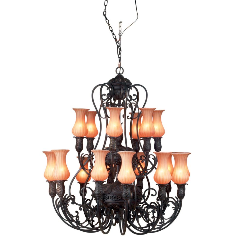 Eurofase Richtree Collection 18-Light Aged Bronze Chandelier | The Home ...