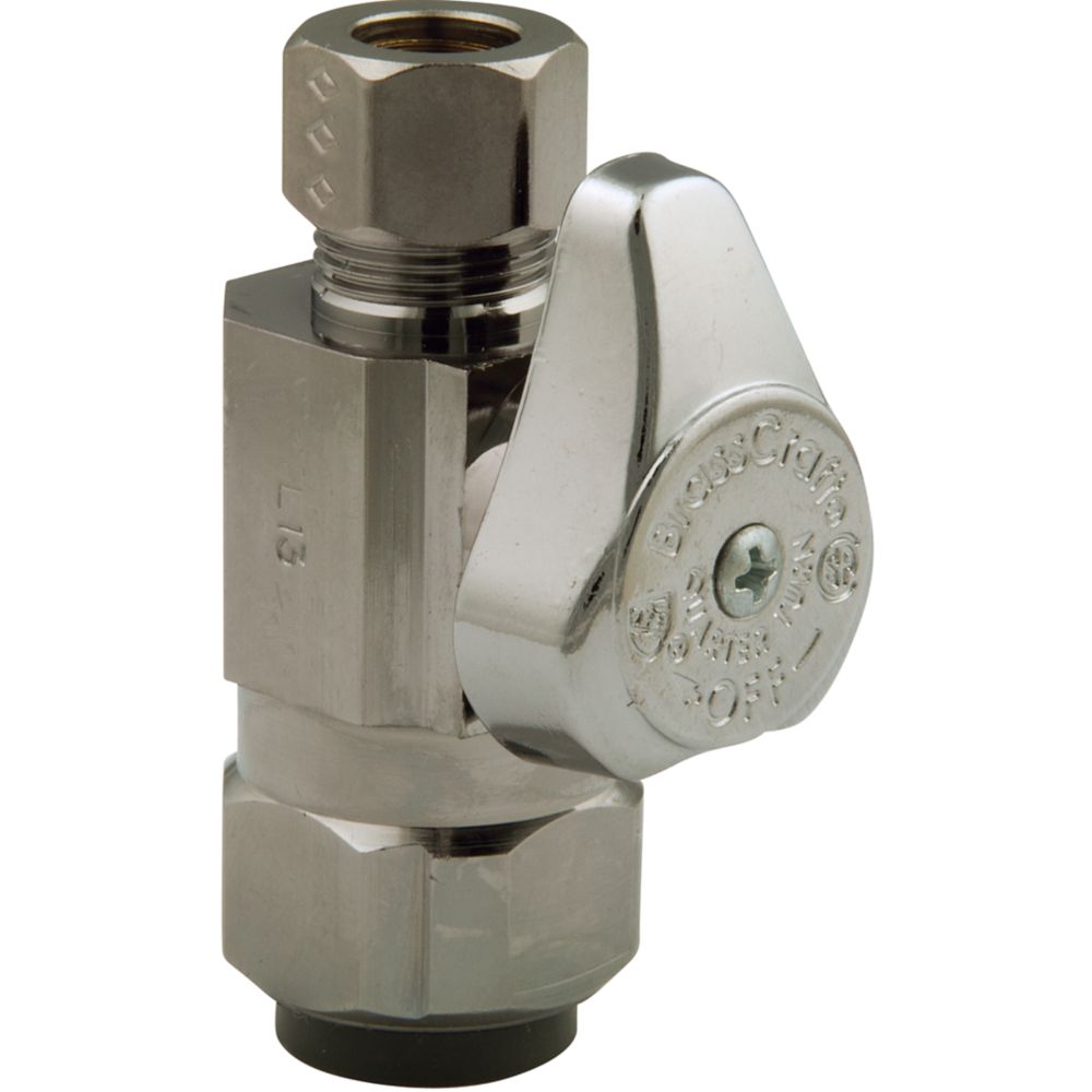 BrassCraft Straight Valve 1/2 Inch Nominal Push Connect X 3/8 Inch Od Compression | The Home ...