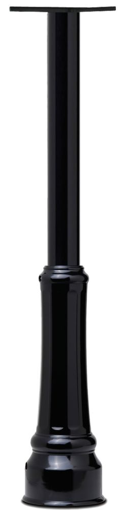 Architectural Mailboxes Black Basic In-ground Round Post with ...