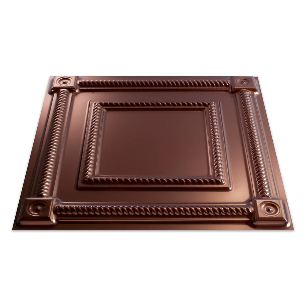 Fasade Coffer Oil Rubbed Bronze Ceiling Tile - 2x2 | The Home Depot Canada