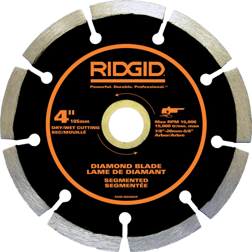RIDGID 4 Inch Segmented Diamond Blade | The Home Depot Canada