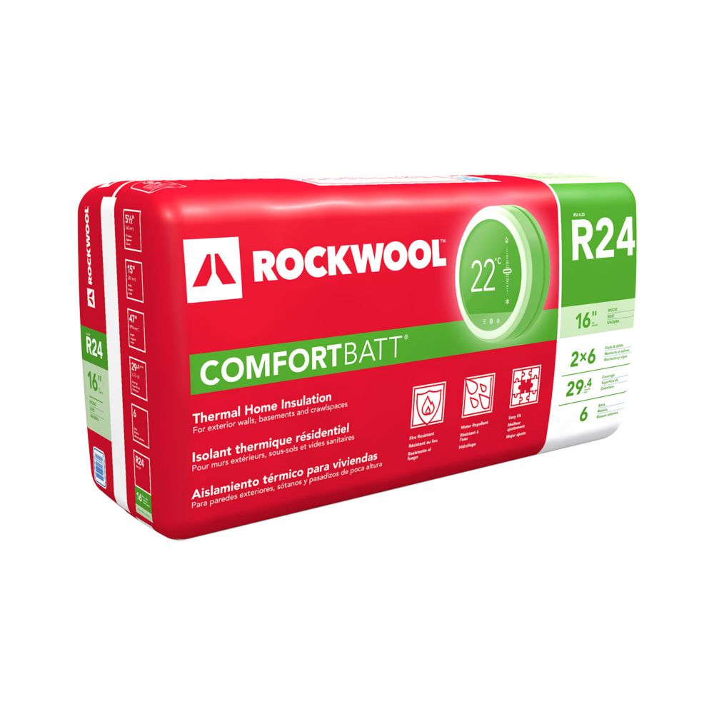 Roxul ComfortBatt R24 for 2x6 Wood Studs 16 inch. on-centre | The Home ...