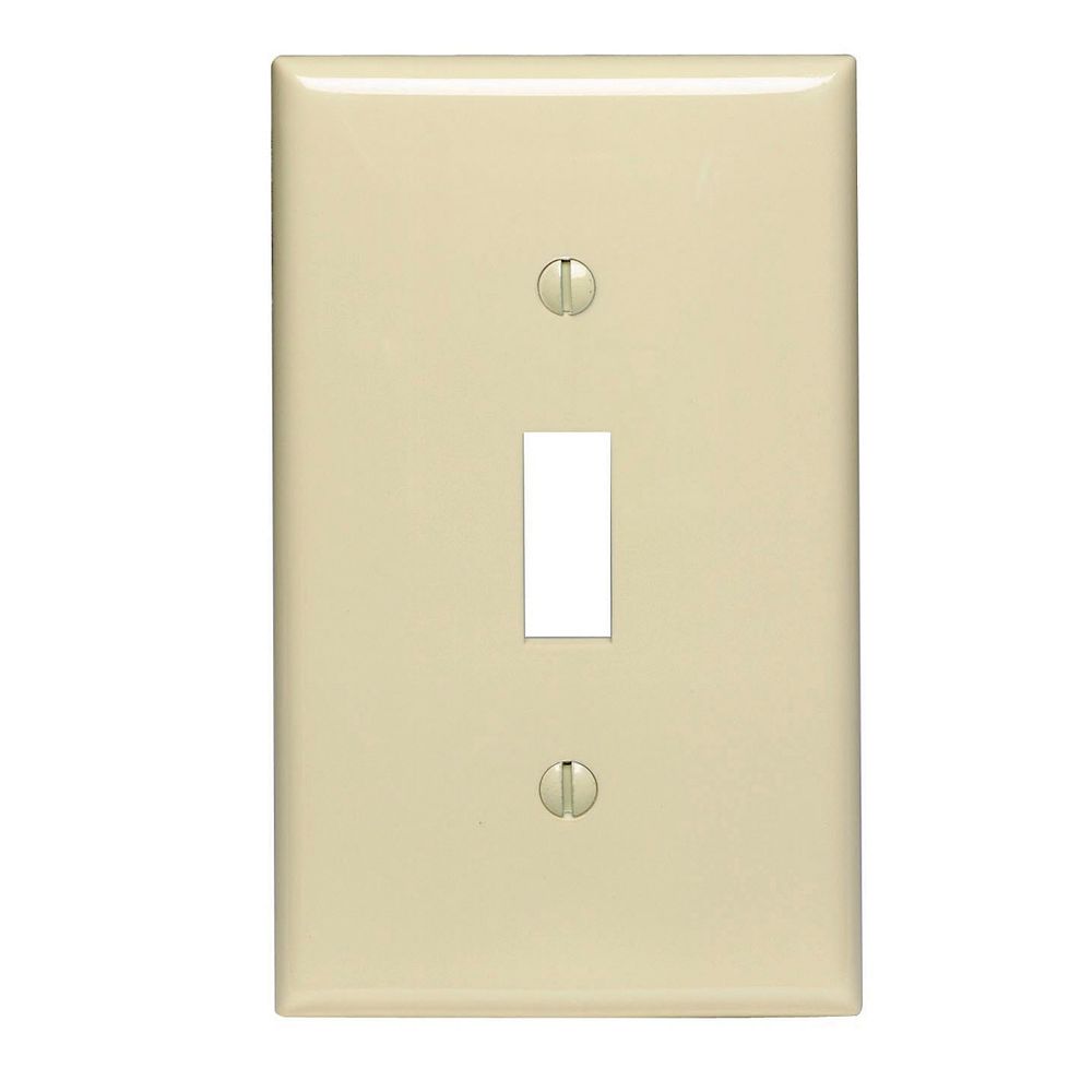 Leviton 1-Gang Midway Nylon Toggle Switch wall plate, in Ivory | The ...