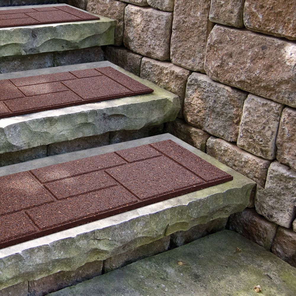 Envirotile Cobblestone Terra Cotta Stair Tread - 10 Inch x 24 Inch ...