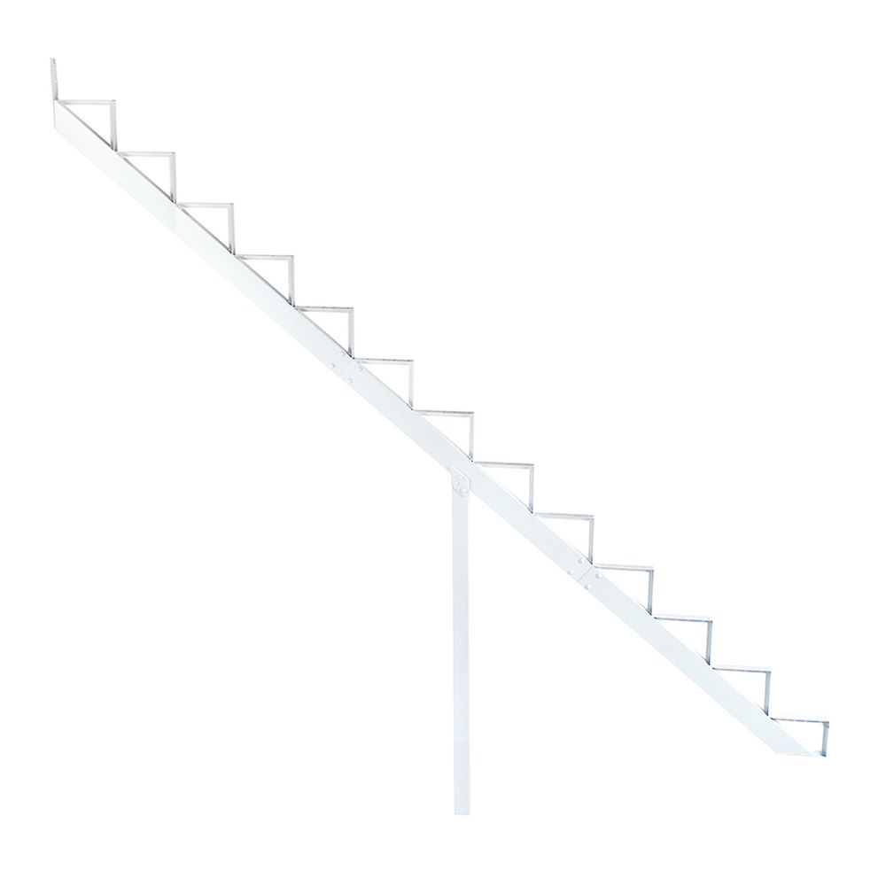 Pylex Collection 10 - 13 Steps Aluminum Stair Riser White 7 1/2 in x 9 ...