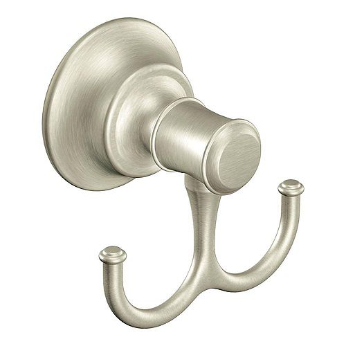 Delta Lorain Double Robe Hook, Brushed Nickel | The Home Depot Canada