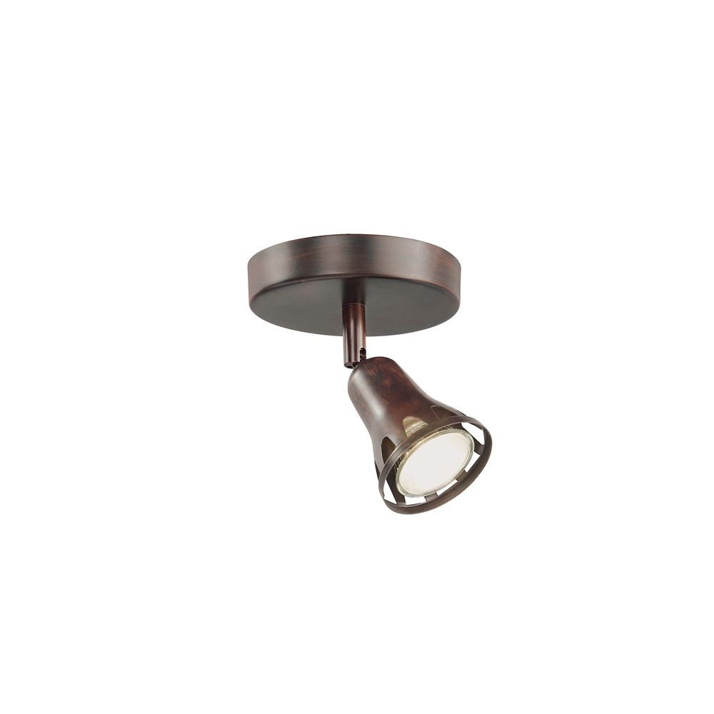 Bel Air Lighting Bronze Flushmount Track Single Spot | The Home Depot ...