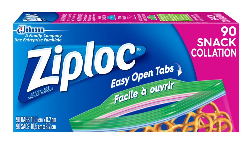 Ziploc Bags Snack 90ct | The Home Depot Canada