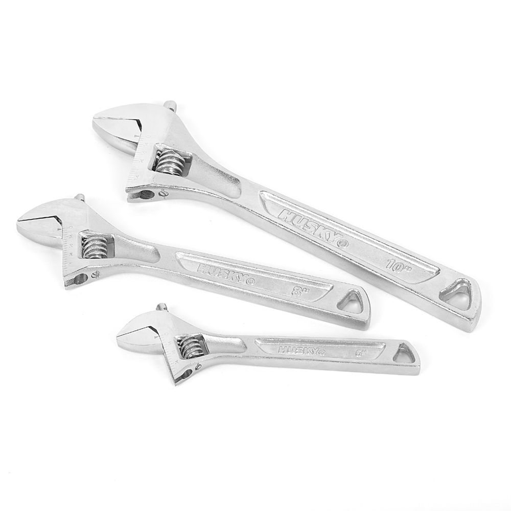 HUSKY Adjustable Wrench Set (3-Piece) | The Home Depot Canada
