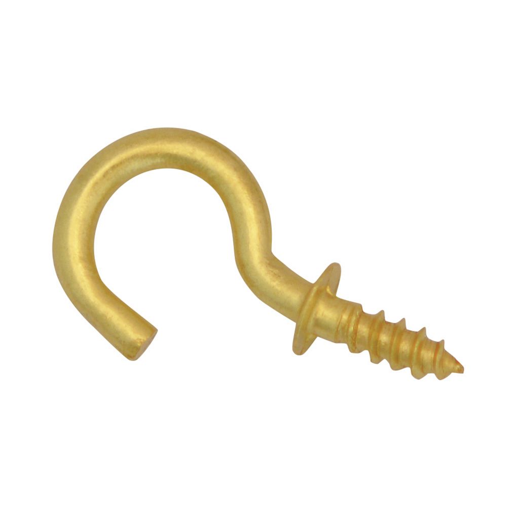Everbilt 12 Inch Brass Cup Hook 6 Pack The Home Depot Canada