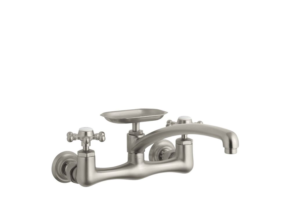 Moen 90 Degree 2-Handle Wall-Mount Bathroom Faucet in Chrome Finish ...