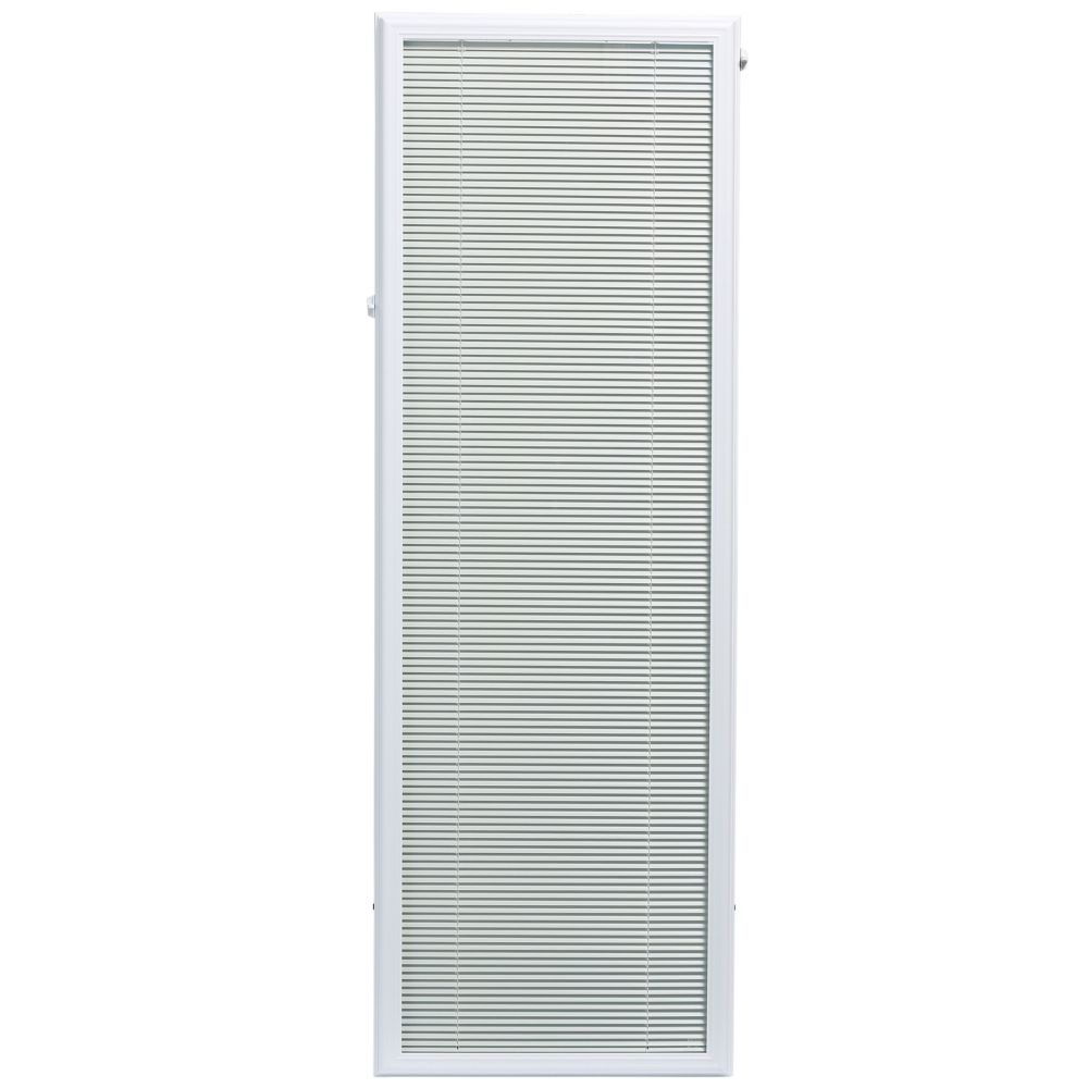 ODL 20-inch x 64-inch White Aluminum Add-on Blind for Full Light Door ...