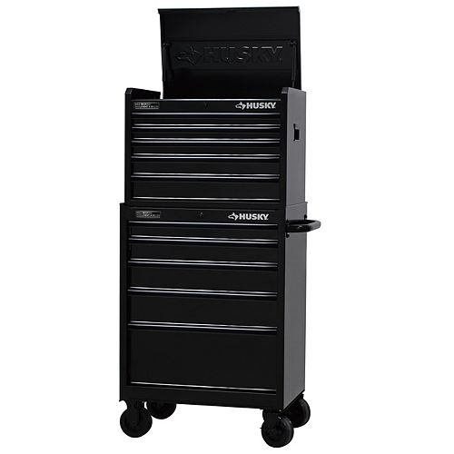 Husky 42-inch 16-Drawer Tool Chest and Cabinet Set in Black | Home ...
