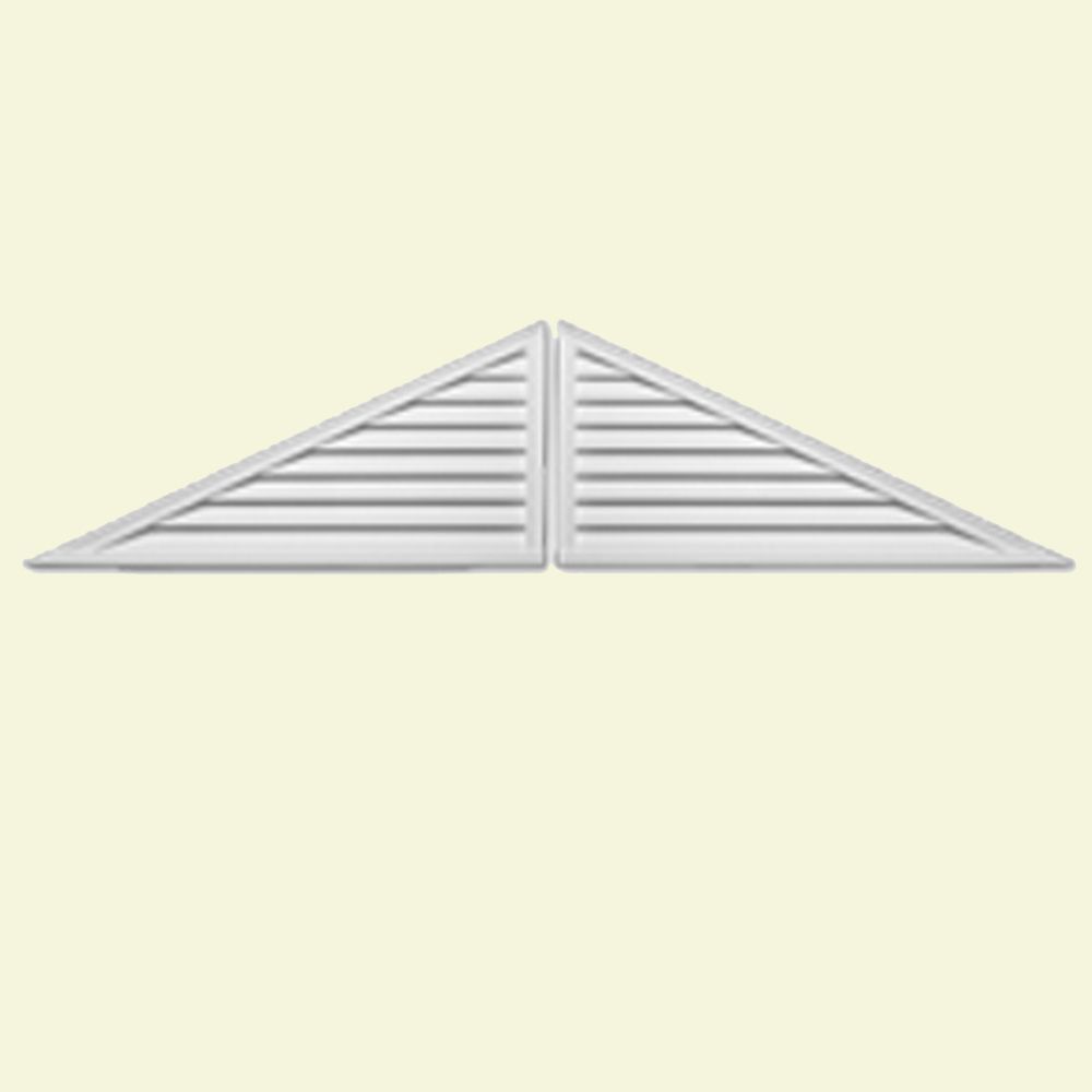 Fypon Évent de pignon décoratif triangulaire à persiennes deux pièces ...