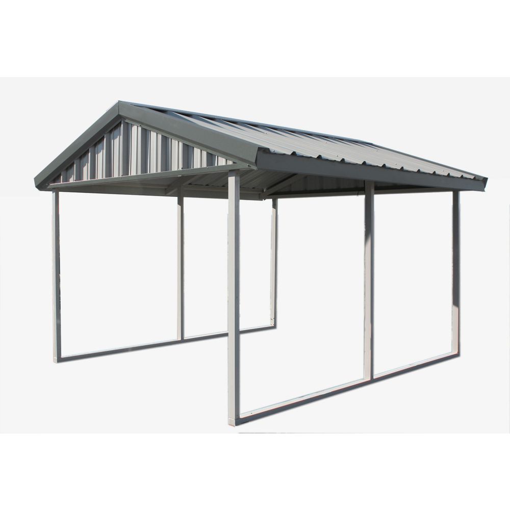 12 ft. x 20 ft. Carport with Enclosure Kit