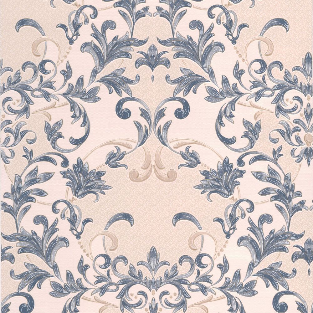 Graham & Brown Abigail Blue/Beige Wallpaper | The Home Depot Canada