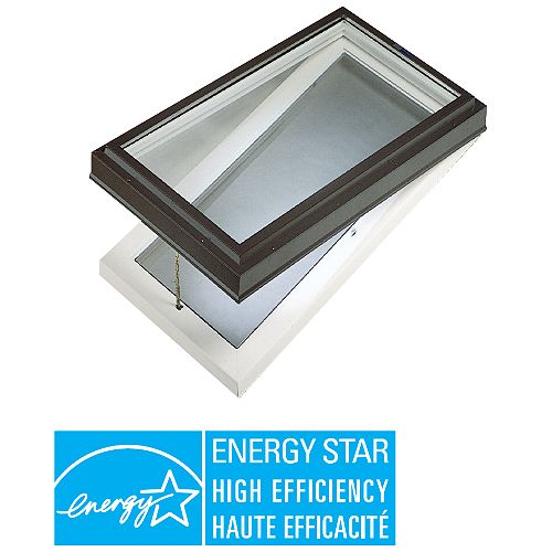 Columbia Skylights 2ft x 4ft Fixed Curb Mount LoE3 Double Glazed Clear ...