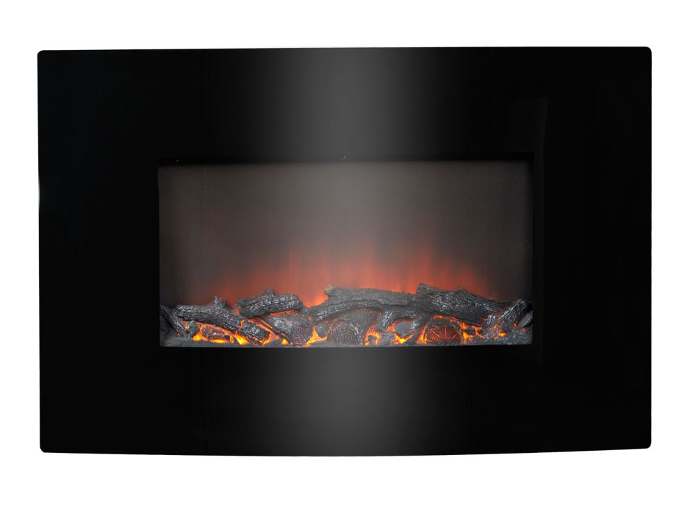 Flamelux 35 In. Wide Wall Mount Firebox in Black | The Home Depot Canada