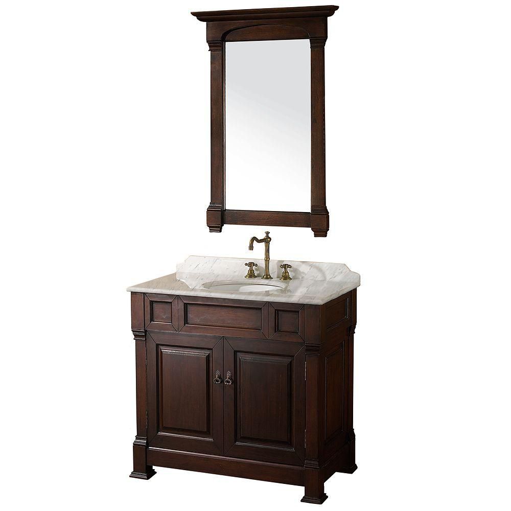 Wyndham Collection Andover 36-inch W 2-Door Freestanding Vanity in ...