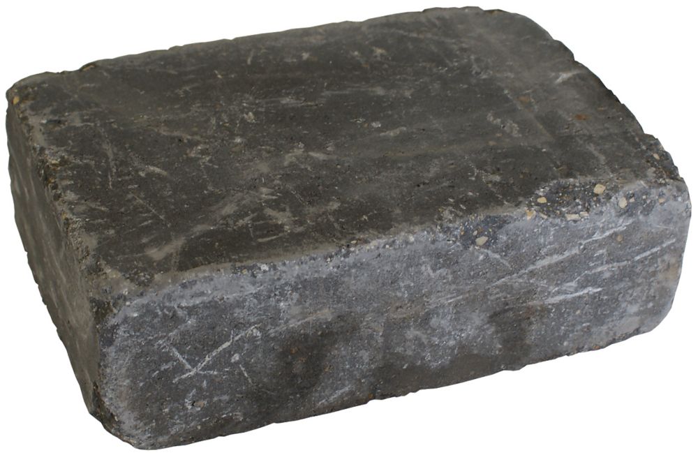 Cindercrete Stonewall Plaza Charcoal Wall Block | The Home Depot Canada