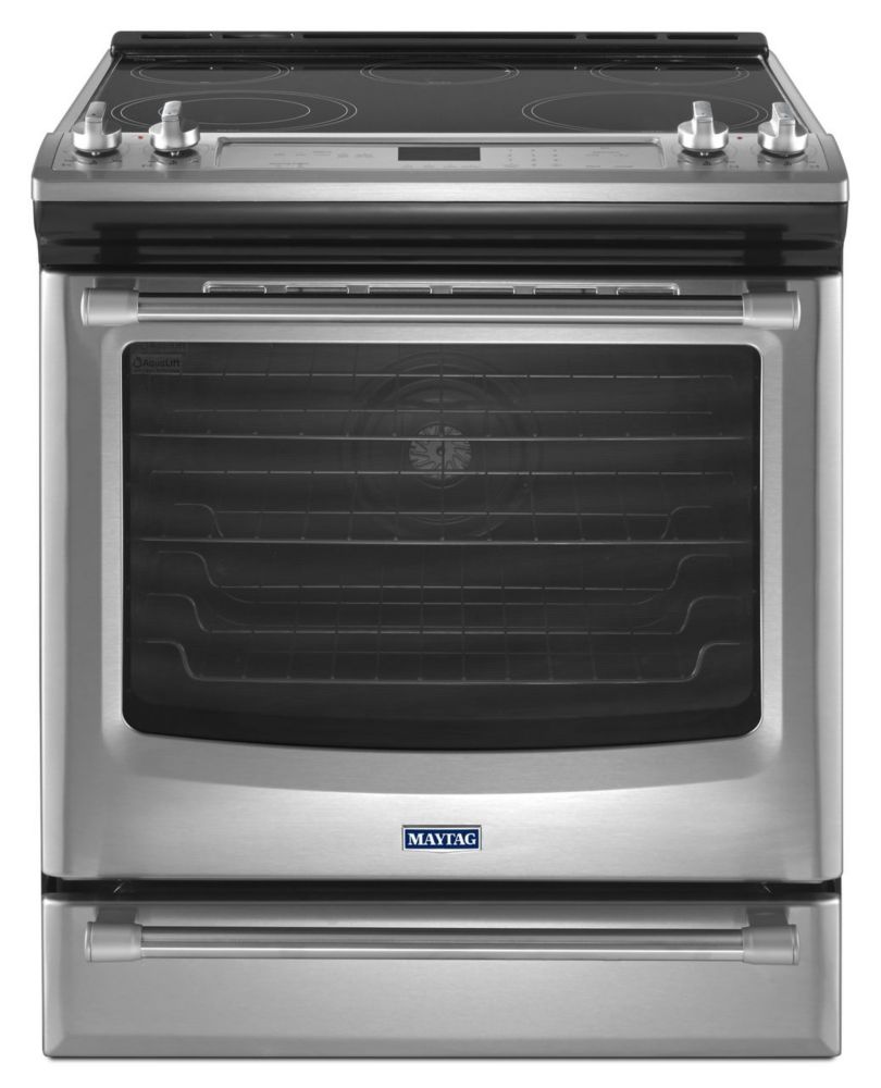 Maytag 6.4 cu. ft. Front Control Electric Range with the FIT System in ...