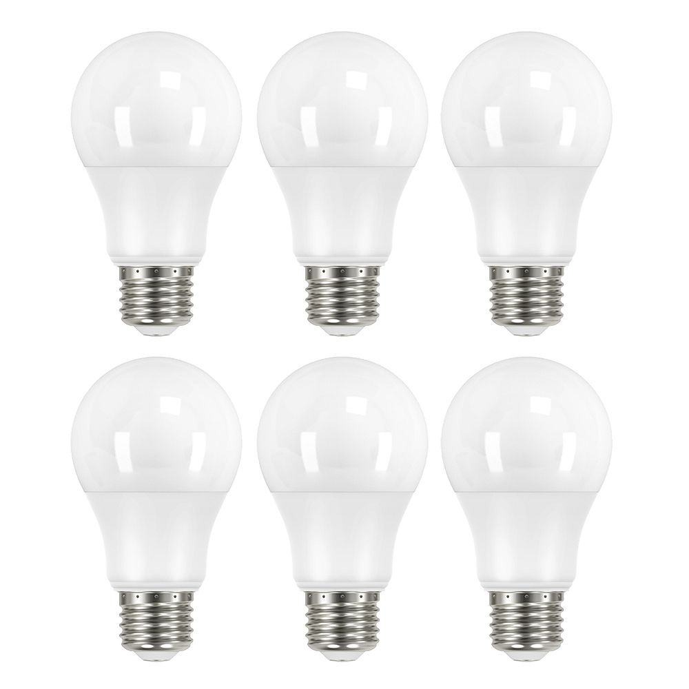 Ecosmart 60W Equivalent Daylight (5000K) A19 Dimmable LED Light Bulb (6 ...