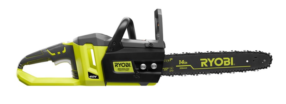 RYOBI 14-Inch 40-Volt Lithium-Ion Brushless Cordless Chainsaw (Tool ...