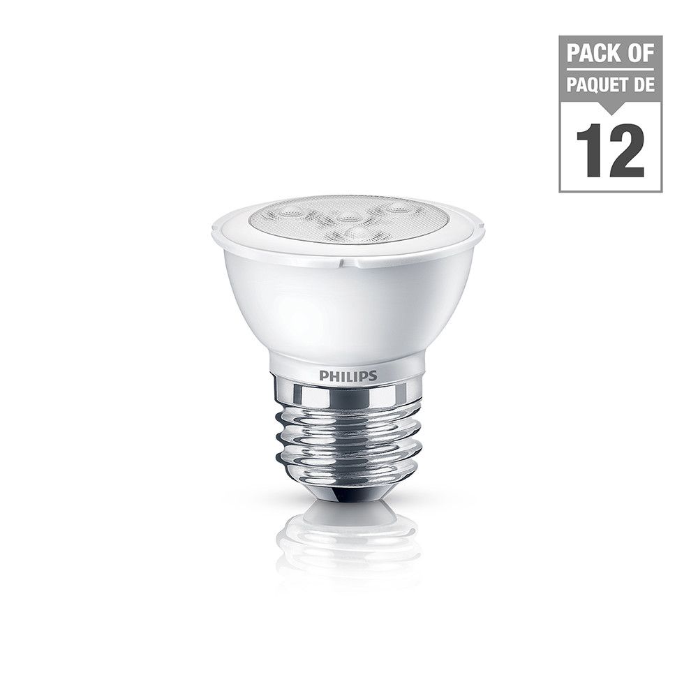 Philips LED 6W = 50W PAR16 Bright White (3000K) - Case of 12 Bulbs ...