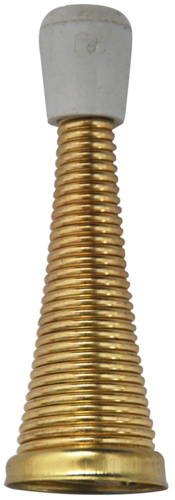 Everbilt Polished Brass Spring Door Stop | The Home Depot Canada