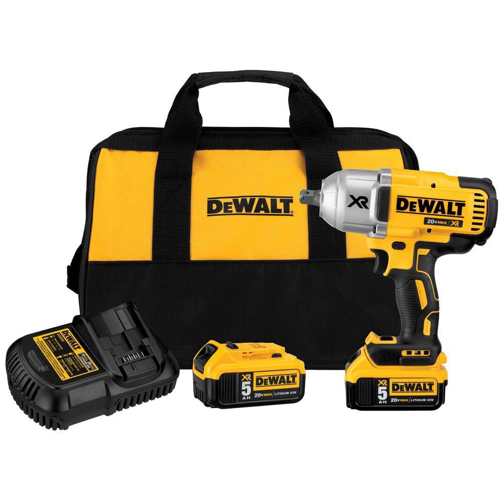 DEWALT 20V MAX XR Brushless High Torque 1 2 inch Impact Wrench Kit With DEWALT 20V MAX XR Brushless High Torque 1 2 inch Impact Wrench Kit With