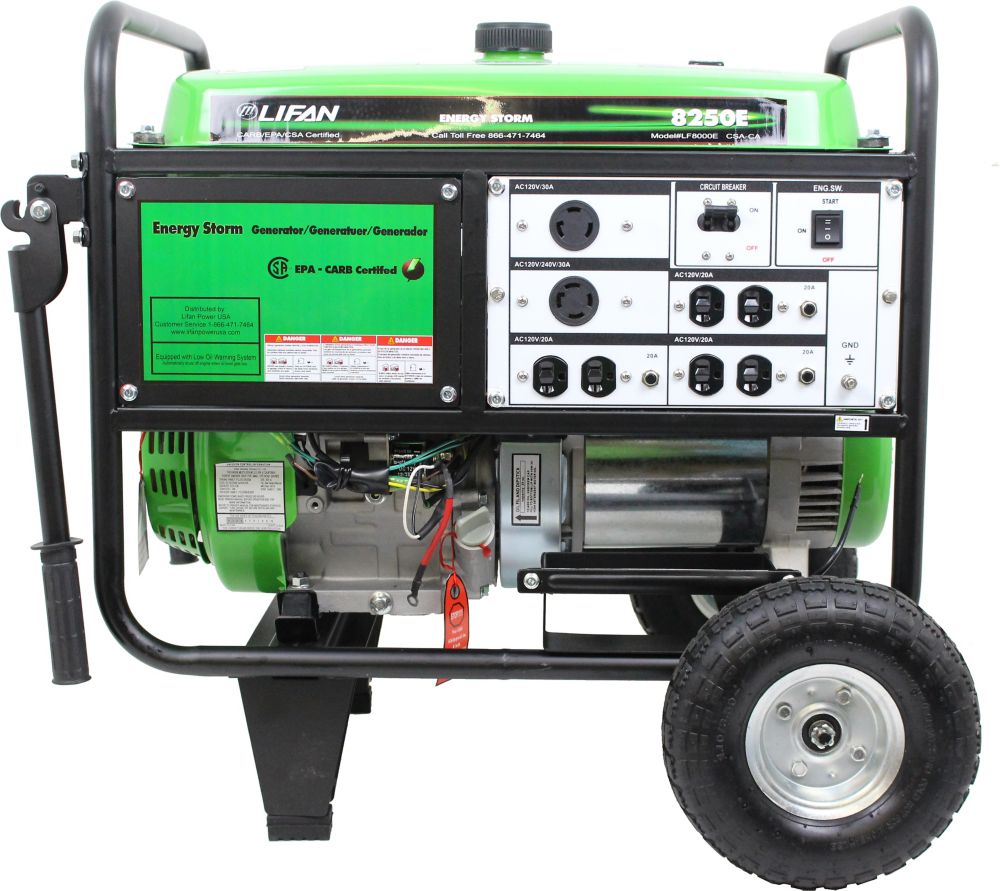 LIFAN Génératrice portative à essence et démarrage électrique 8 250 W ...