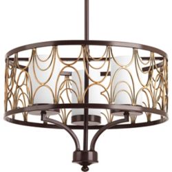Progress Lighting Torino Collection Forged Bronze 3-light Chandelier ...