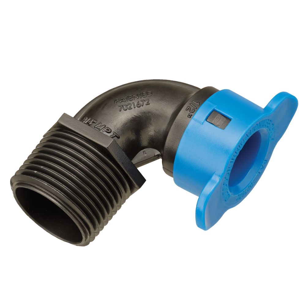 Orbit 1/2 inch Blu-Lock x 3/4 inch MPT Elbow | The Home Depot Canada