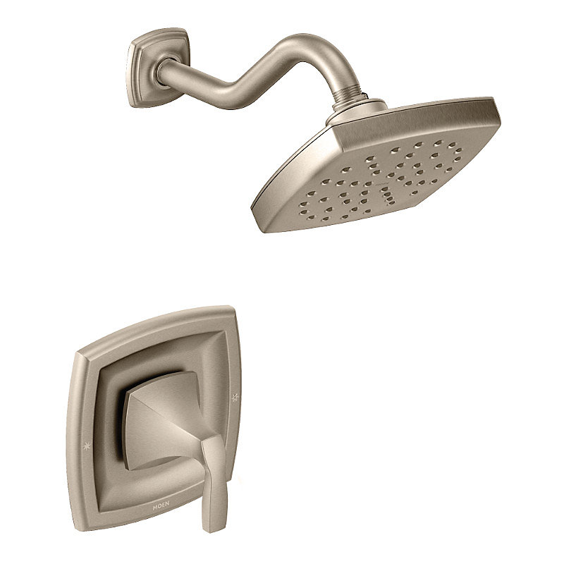 Moen Voss Trol Single Handle 1 Spray Shower Faucet Trim Kit In Brushed