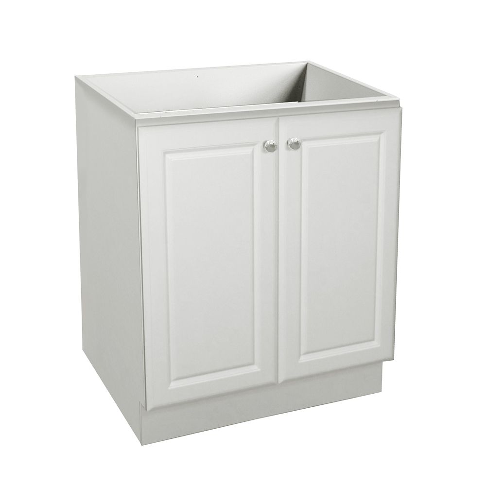 24 Inch W Classic Vanity Base - Matte White finish Without Top