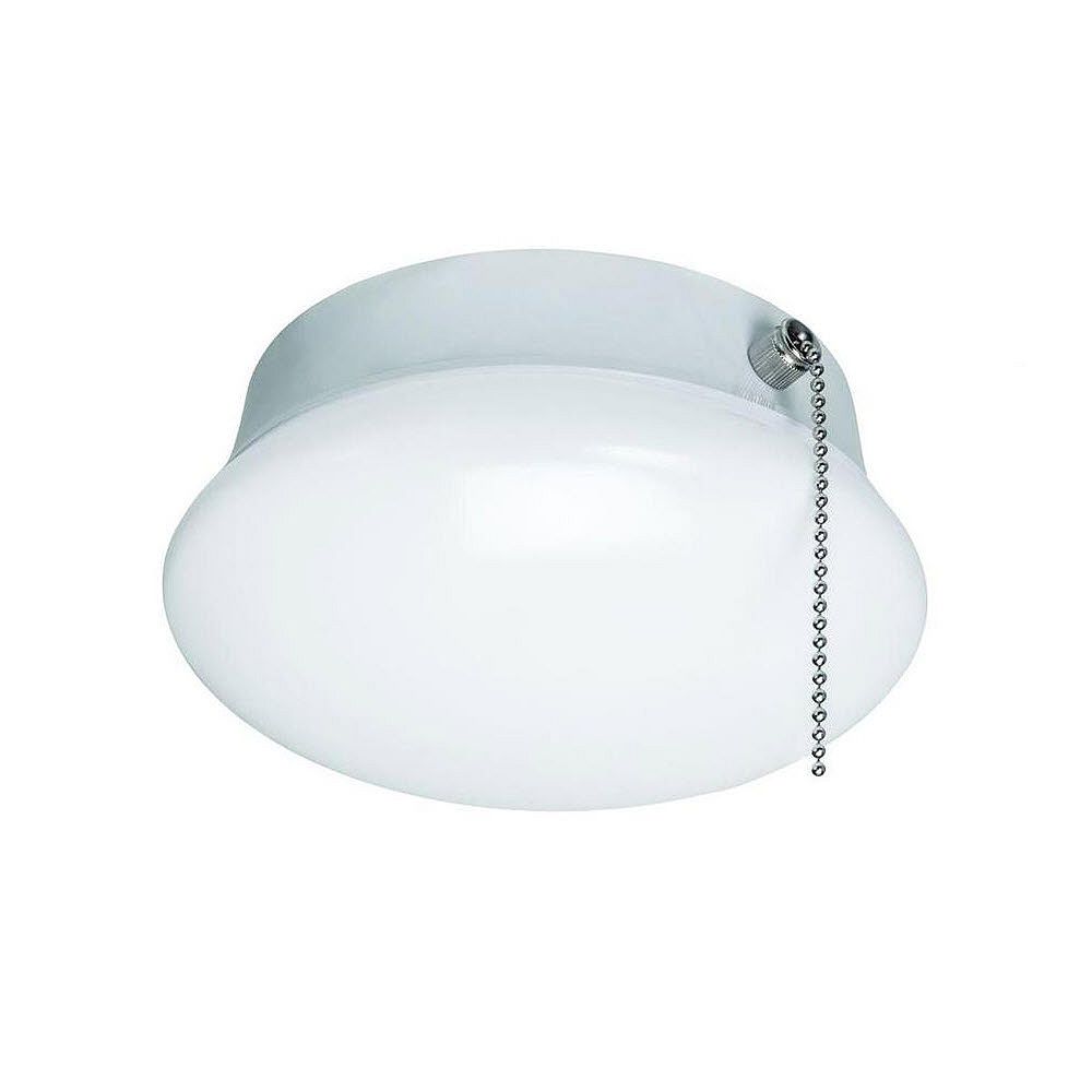 Commercial Electric Spin Light 7 inch White LED Flush Mount Ceiling ...