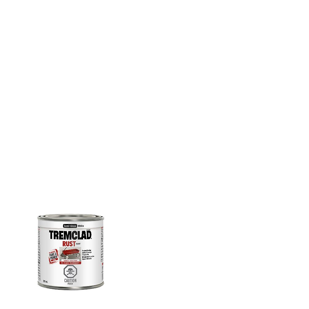 TREMCLAD Oil-Based Rust Paint In Semi-Gloss White, 237 mL | The Home ...