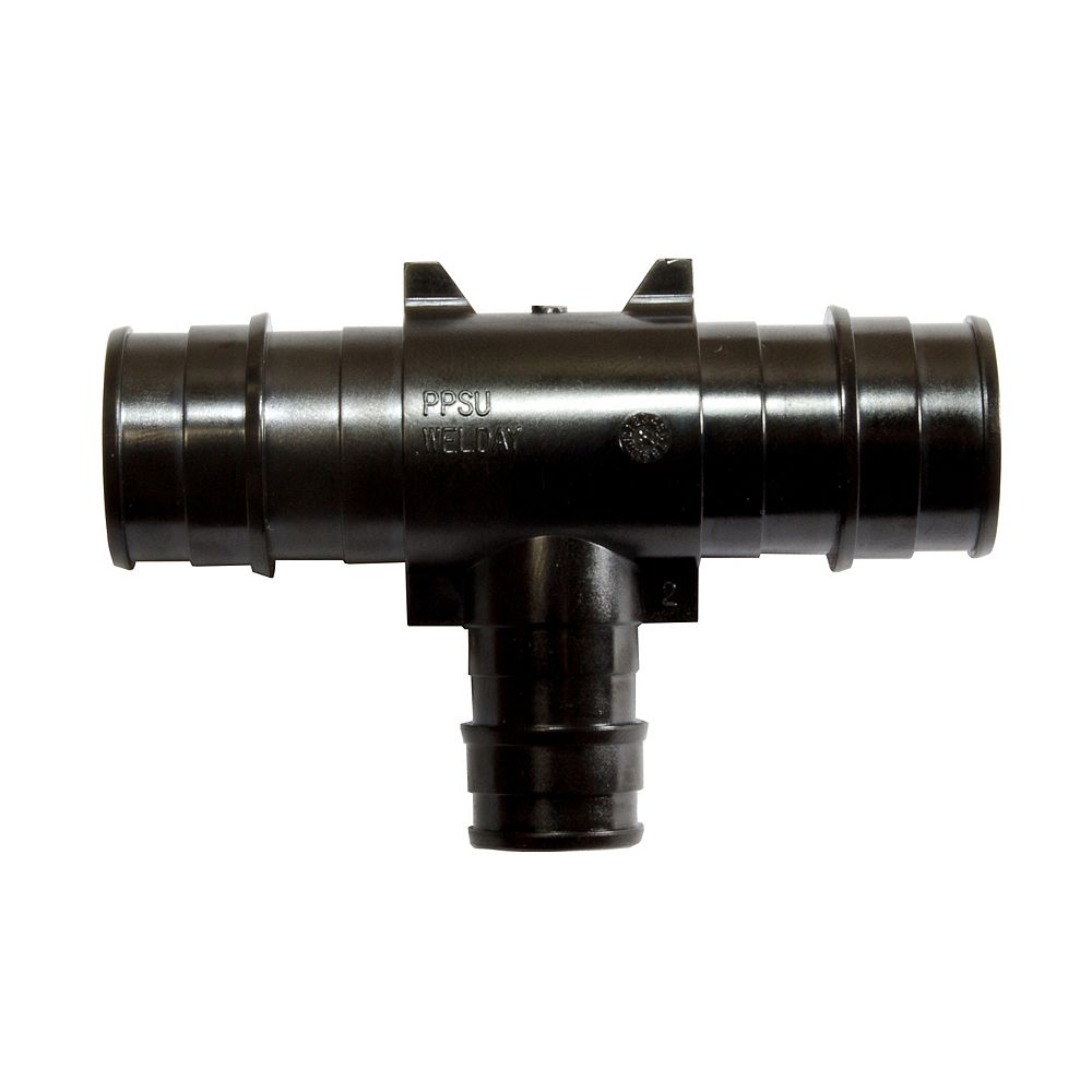 Waterline 3/4 inch X 3/4 inch X 1/2 inch Poly Alloy Pex Tee | The Home ...