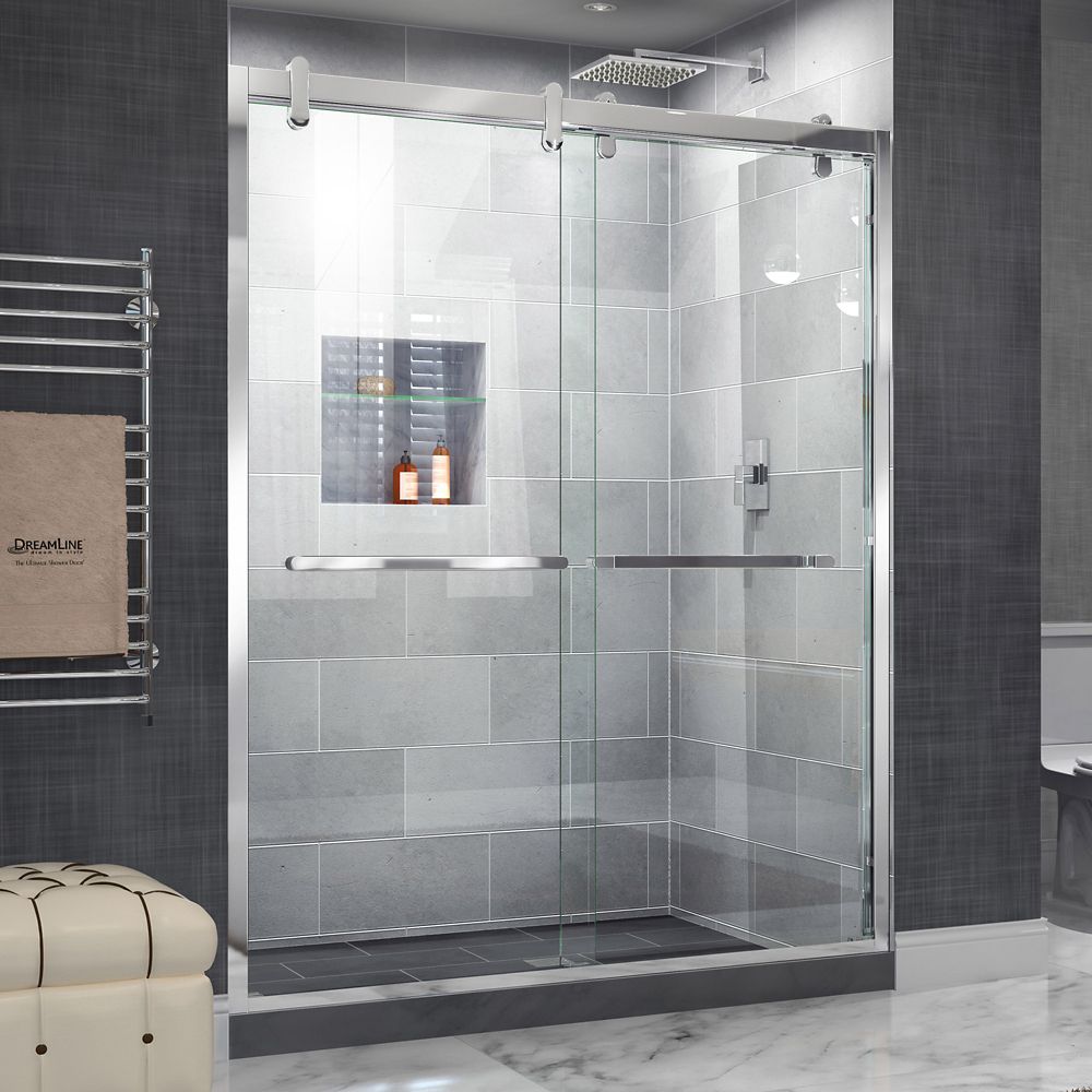Jade Bath Riga 60-inch Sliding Shower Door | The Home Depot Canada