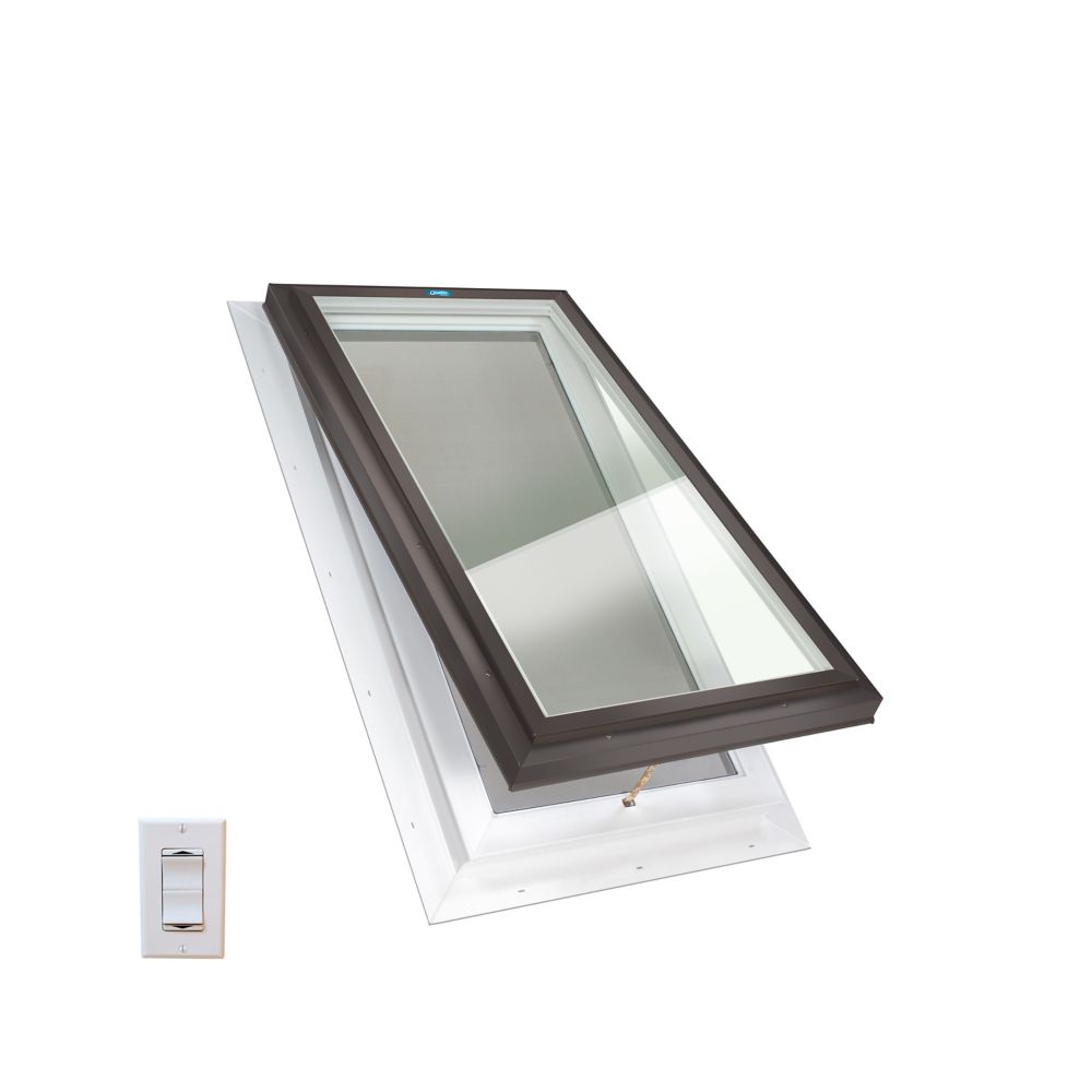 Columbia Skylights 4 ft. x 4 ft. Fixed Curb Mount Clear Glass Skylight ...