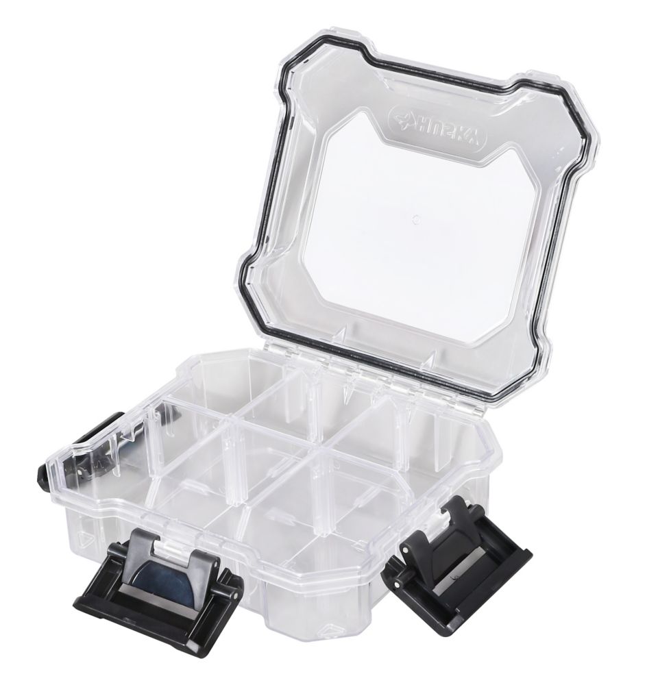 Husky 6-inch 6-Compartment Waterproof Storage Bin Small Parts Organizer ...